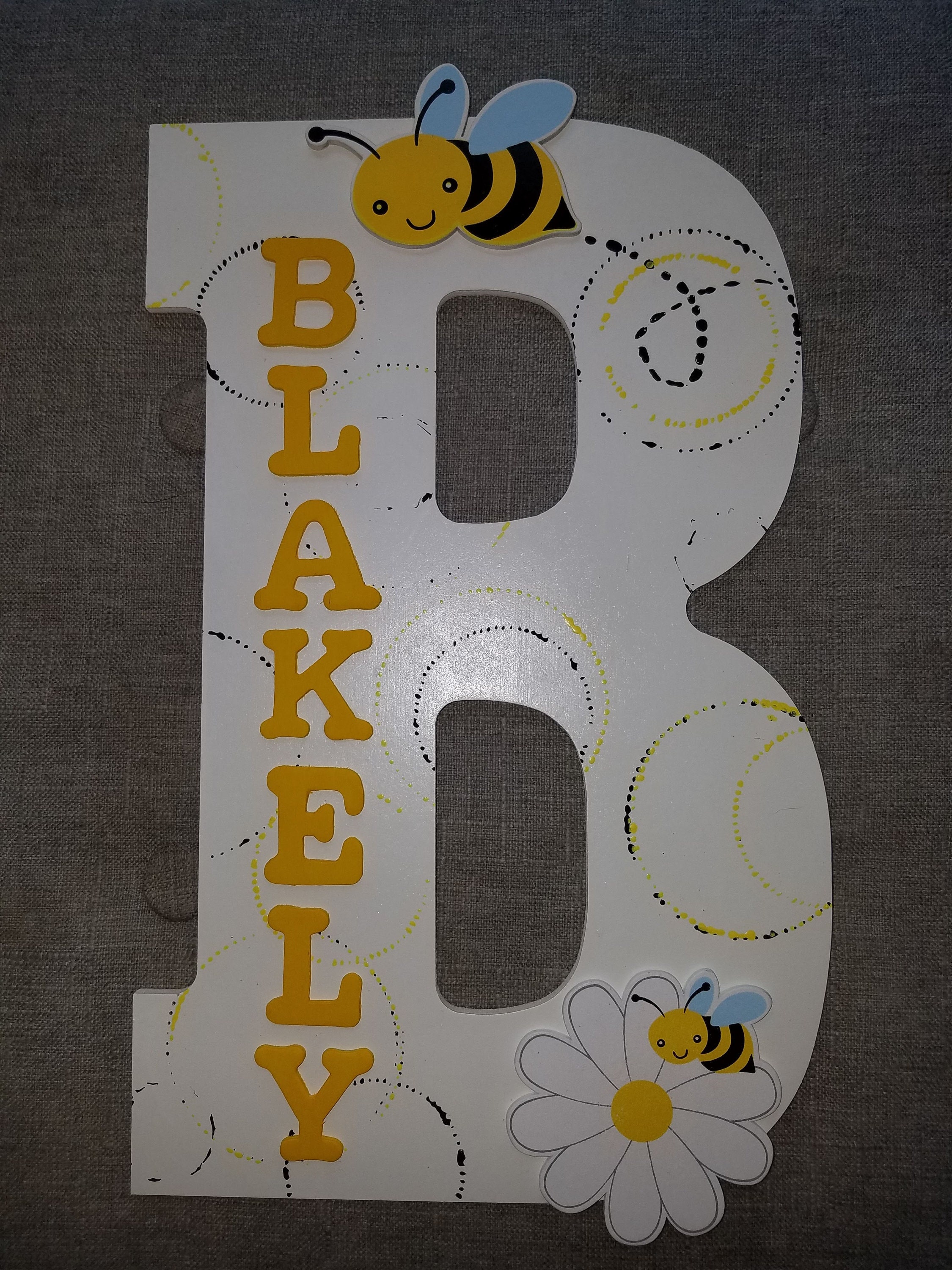 Bumblebee Baby Letter - Etsy