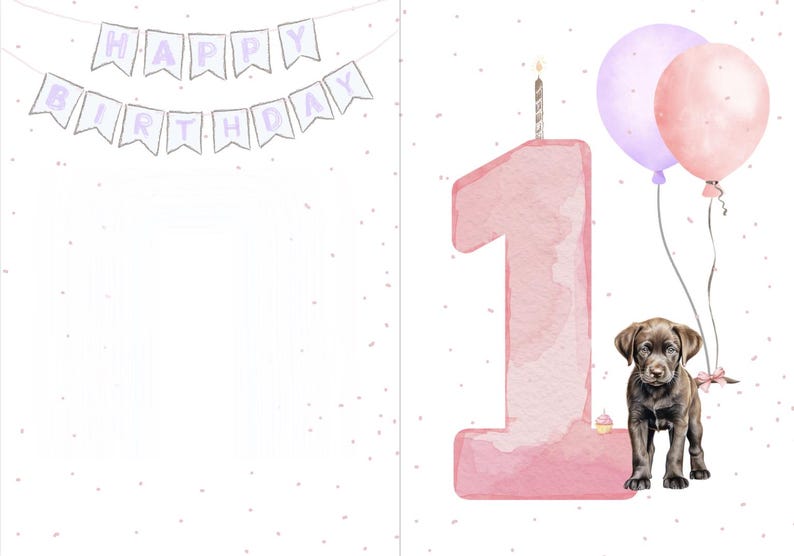 1st Birthday With Puppy! - Etsy