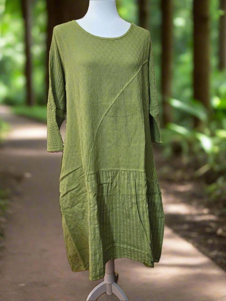 Meadow Mist Cotton Linen Dress - Etsy