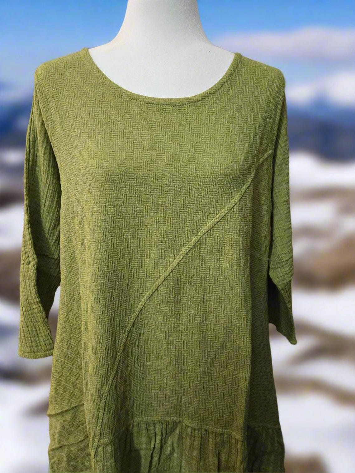 Meadow Mist Cotton Linen Dress - Etsy