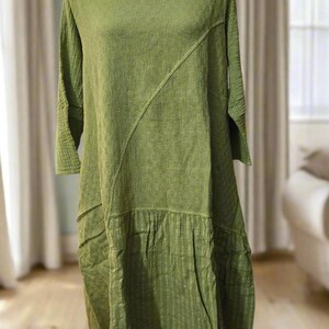 Meadow Mist Cotton Linen Dress - Etsy