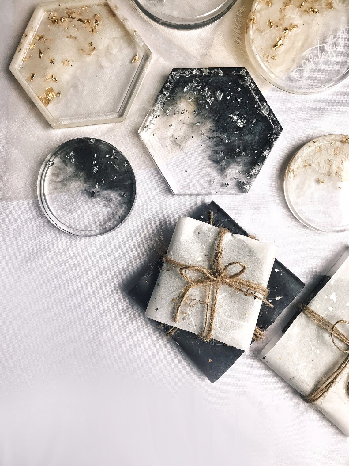 Handmade Resin Coaster With Custom Calligraphy - Etsy