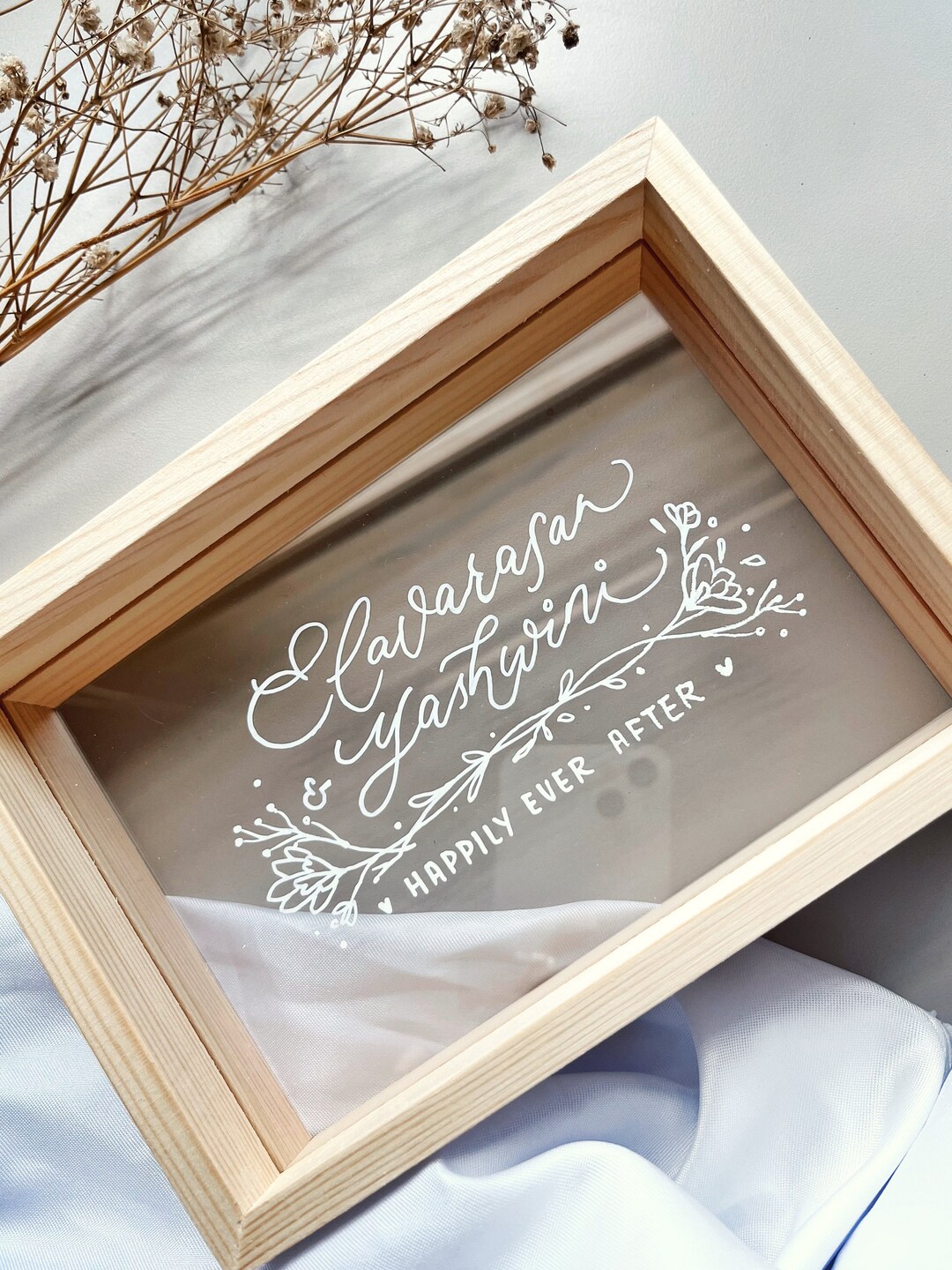 Custom Calligraphy Acrylic Wedding Frame, Clear Wedding Sign ...