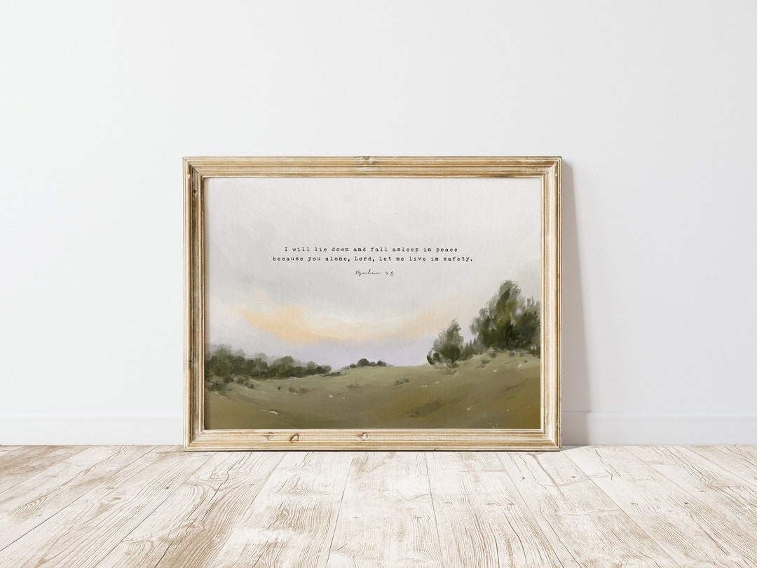 Christian Wall Art Christian Gift Impressionist Vintage Landscape With ...