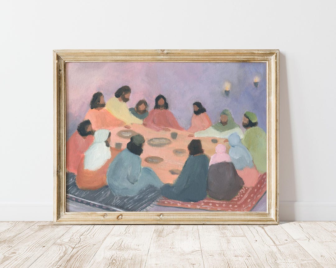 Christian Wall Art Last Supper Print - Inspirational Gospel Scene Art ...
