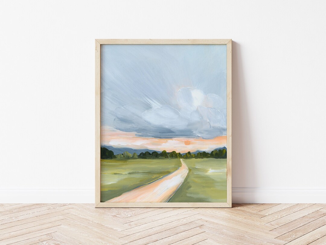 Contemporary Landscape Wall Art, Peaceful LANDSCAPE PAINTING, Large ...