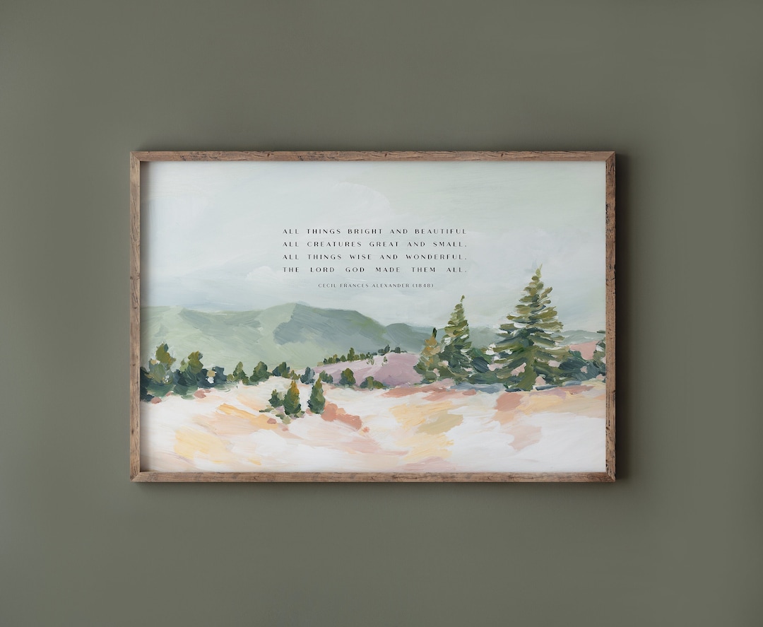 Christian Hymn Landscape Art Print: Bright Impressionist Painting - Etsy