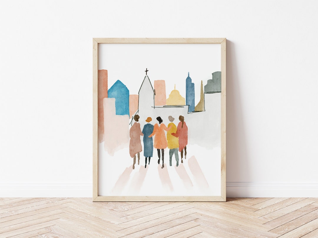 Christian Art Prints Modern Print | FELLOWSHIP | Christian Wall Art ...