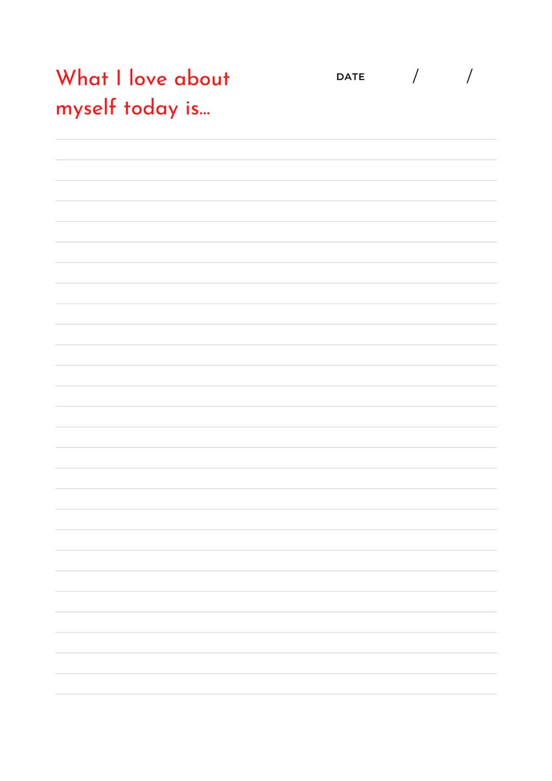 Kids Daily Feelings Journal W/affirmations-printable PDF - Digital ...