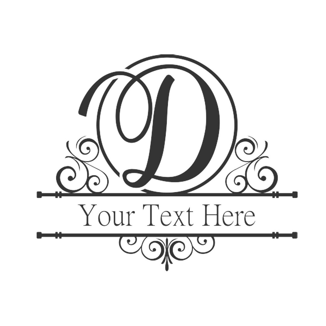 Monogram Graphic/letter Monogram/vinyl Monogram/car Decal/monogram ...