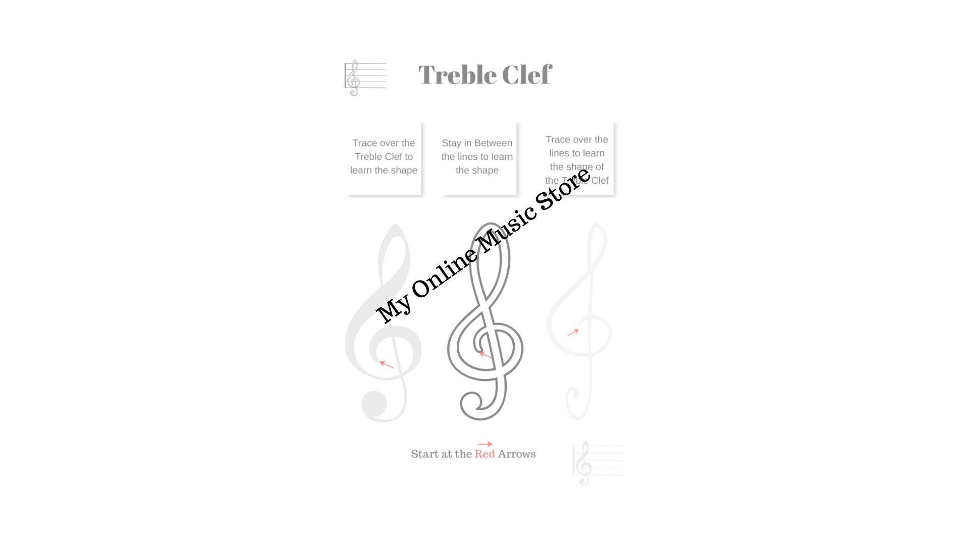 Printable Musical Notes Tracing Worksheets for Kids, Beginner Music ...