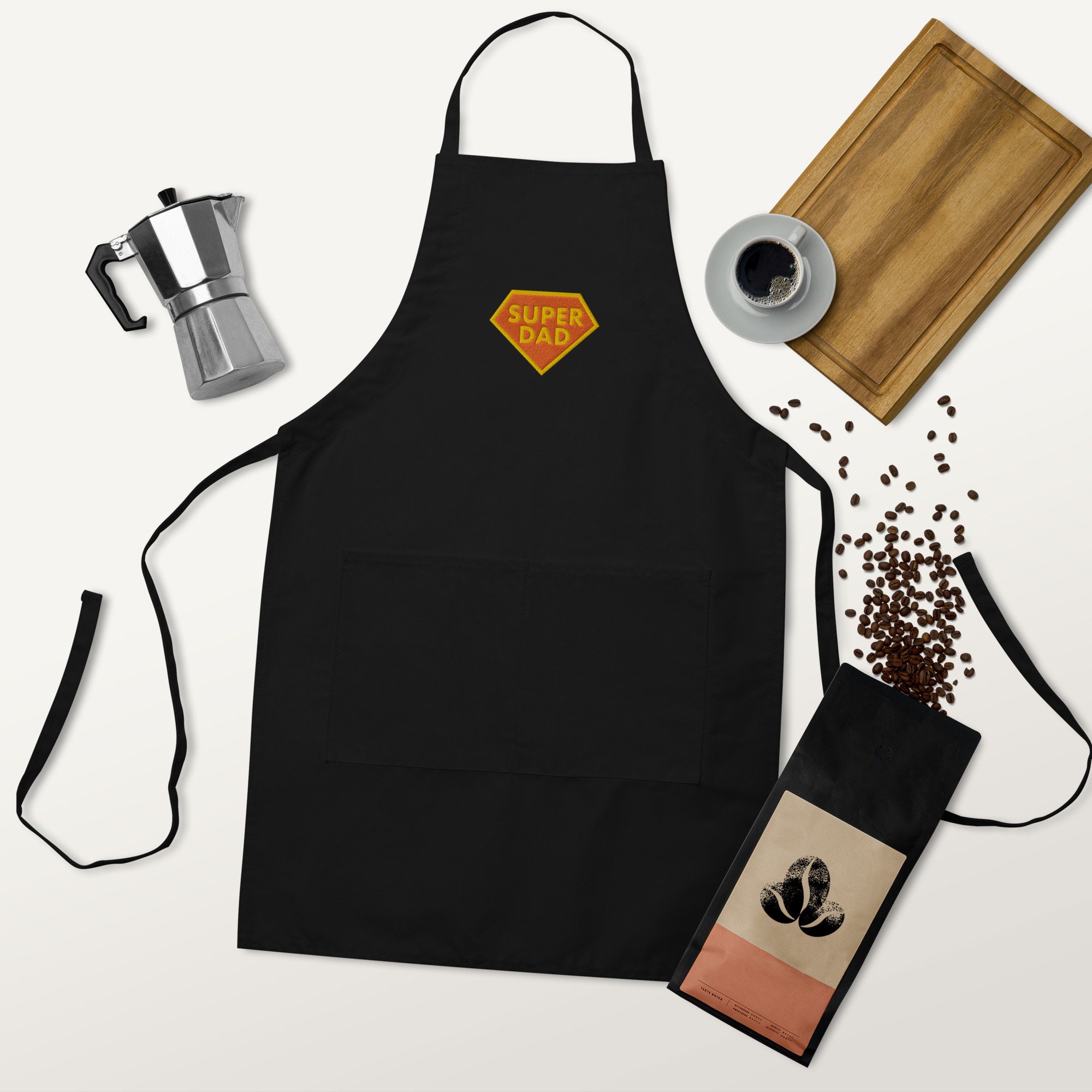 Super Dad Embroidered Apron - Etsy