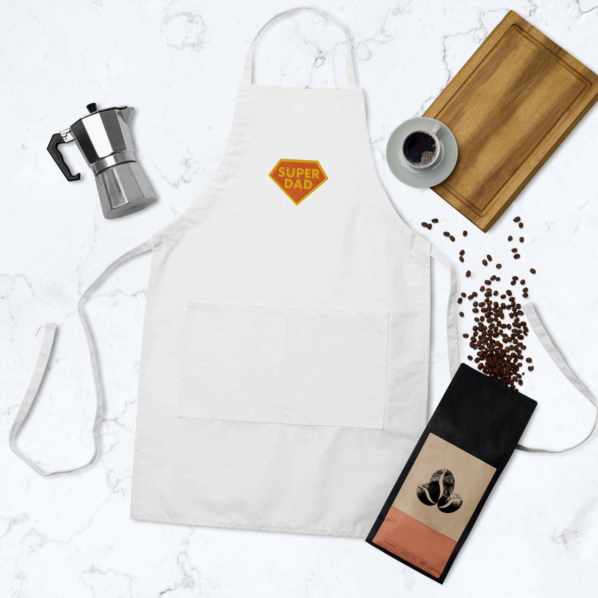 Super Dad Embroidered Apron - Etsy