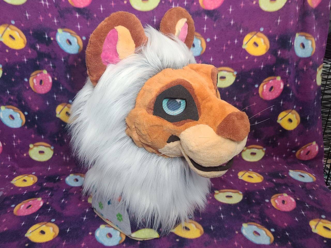Lion Fursuit Head Premade With Lion Fursuit Tail Upgrade Etsy Australia