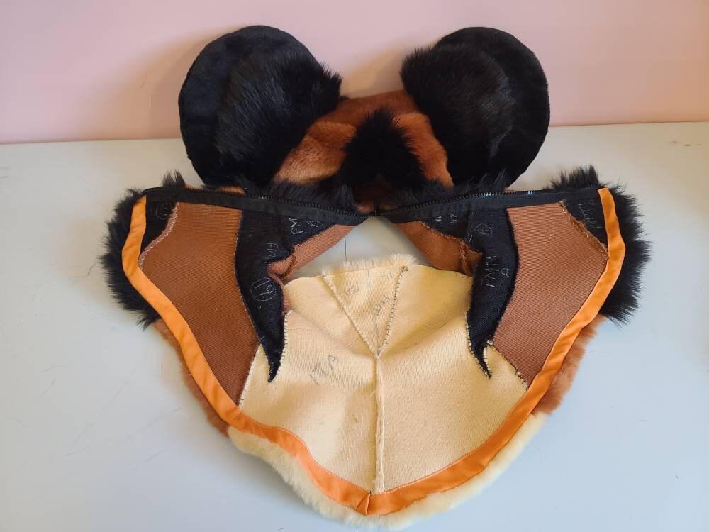 Ready to Ship Fursuit Neck with Ears for DIY static or moving jaw ...