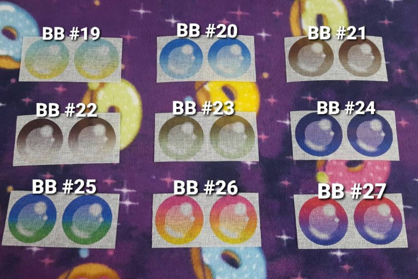 CLEARANCE Gradient Buckram Mesh Eyes 1-27 Reptile & Bubble Style Black ...