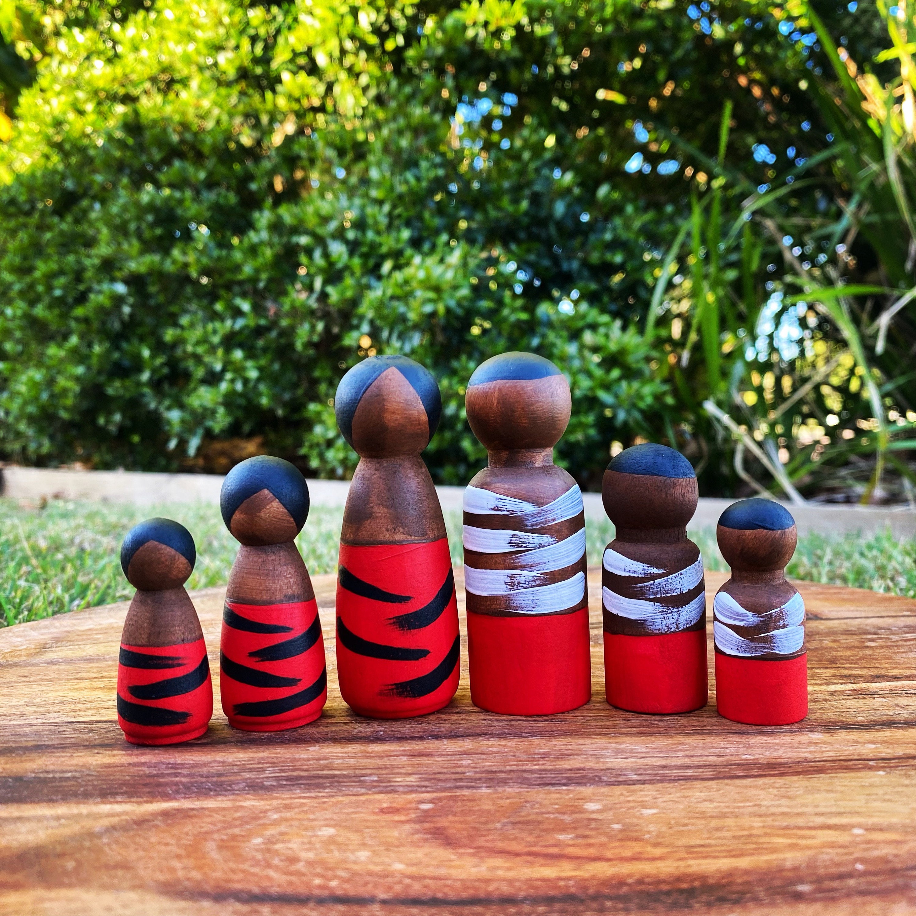 Aboriginal Dolls - Wooden Peg Dolls - Etsy Australia
