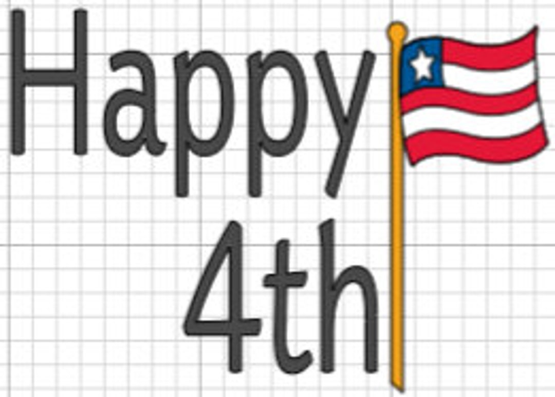 Happy 4th Digital Svg File - Etsy