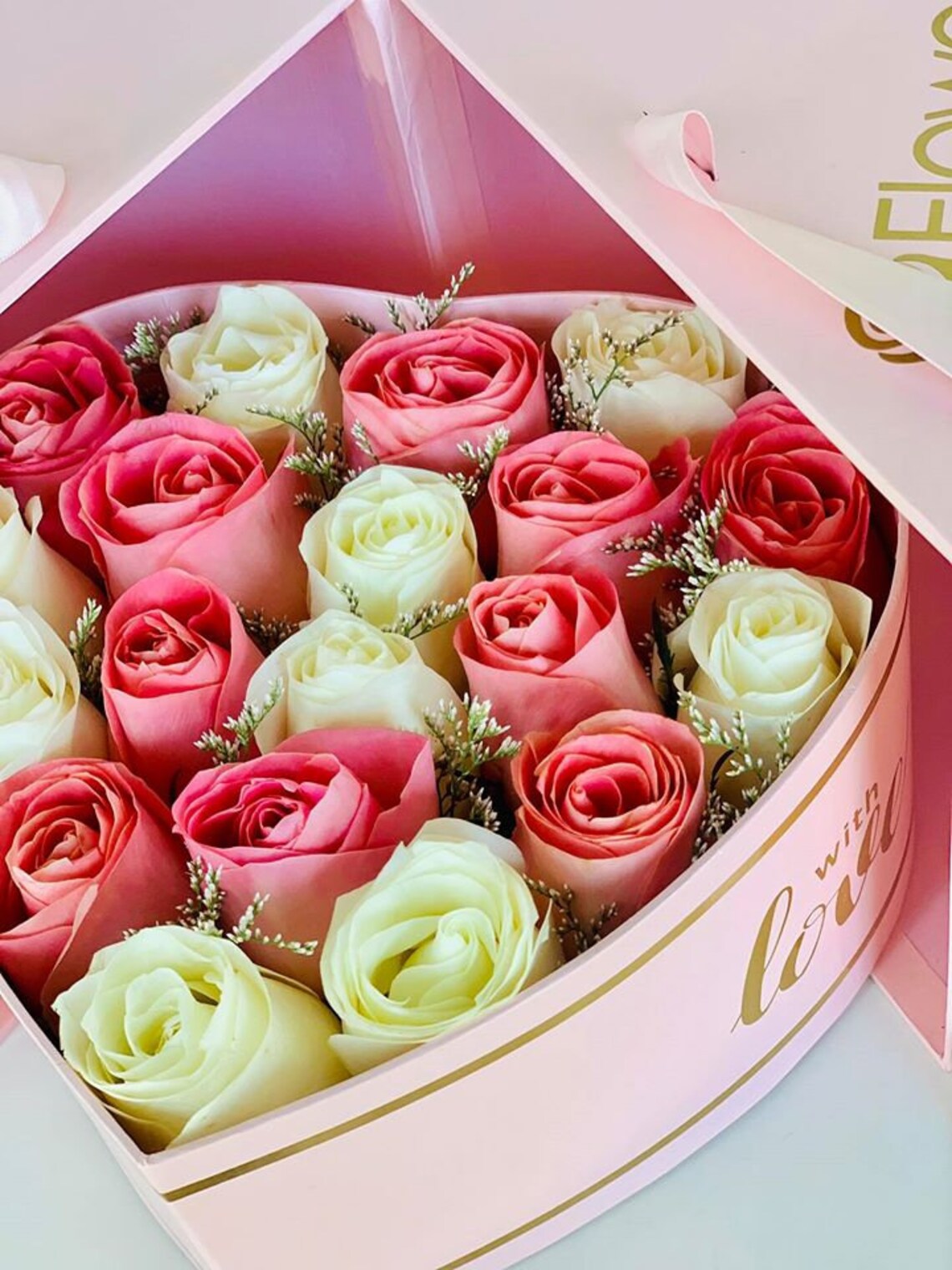 Heart Shape Flower Gift Box 8030 flowers NOT Included More - Etsy