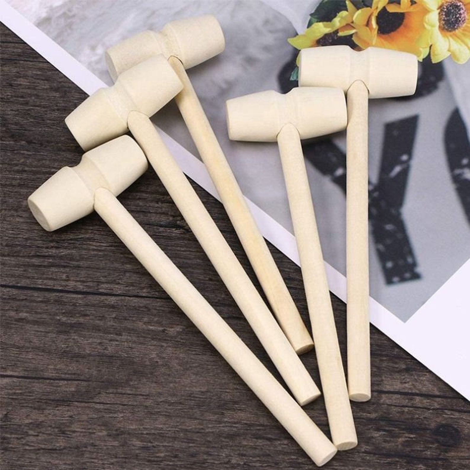 Wooden Mallet Hammer SET OF 5 6 Inches in Length - Etsy
