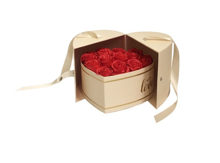 Heart Shape Flower Gift Box 8030 flowers NOT Included More - Etsy