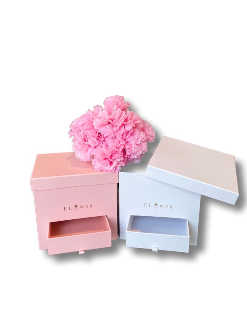 Square Flower Box W/ Drawer #8156 (flowers NOT Included) Available in 3 ...