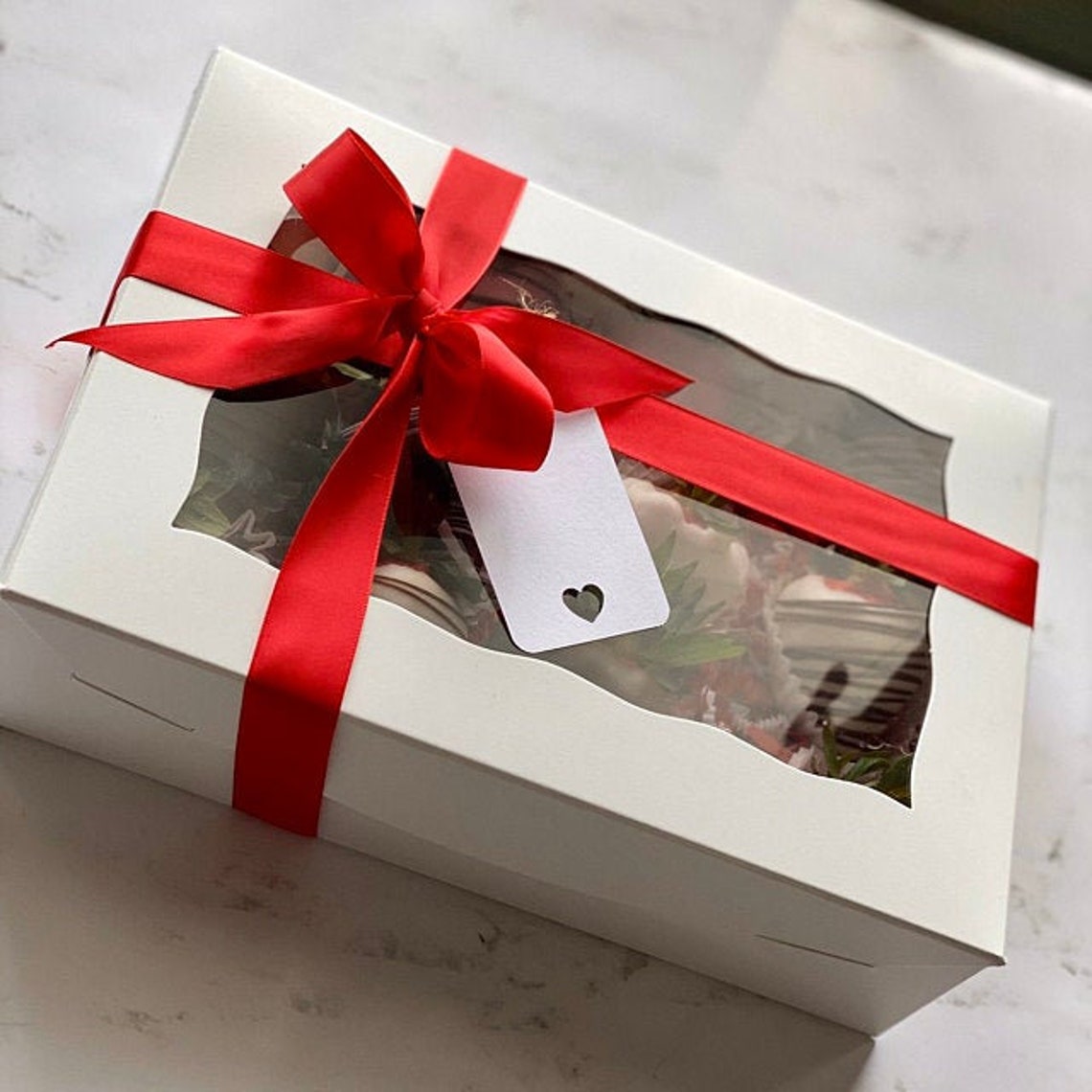 Treat Box With Window for Cookies Strawberries Donuts and - Etsy