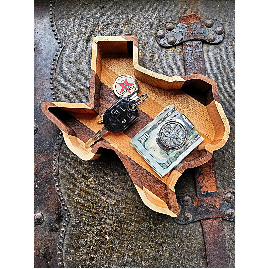 Personalized Texas Wood Tray, Rustic Home Decor, Gift for Mom - Etsy