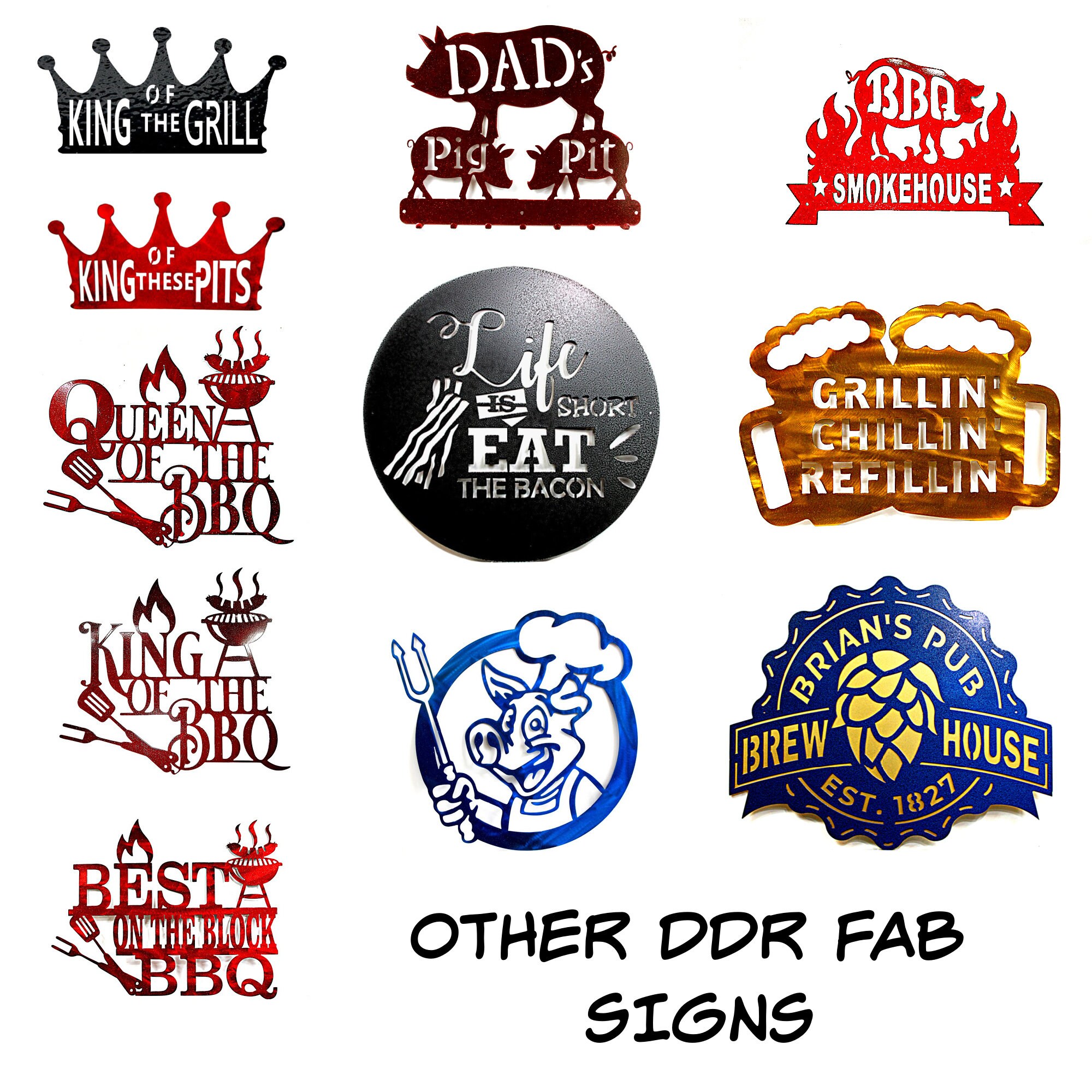Custom Metal BBQ Smokehouse Sign / Personalized Grilling Sign - Etsy