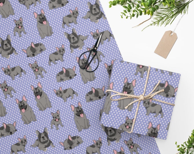 French Bulldog Wrapping Paper / Bulldog Wrapping Paper / Dog - Etsy