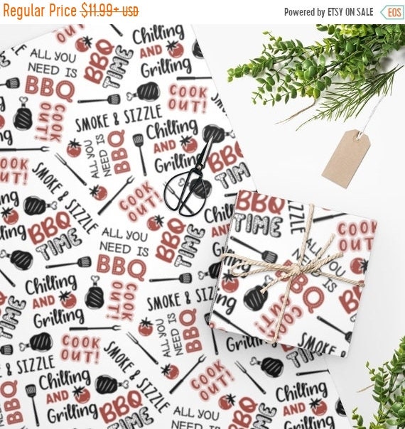 Paper Paper & Party Supplies Texas BBQ Wrapping Paper Texas Wrapping ...