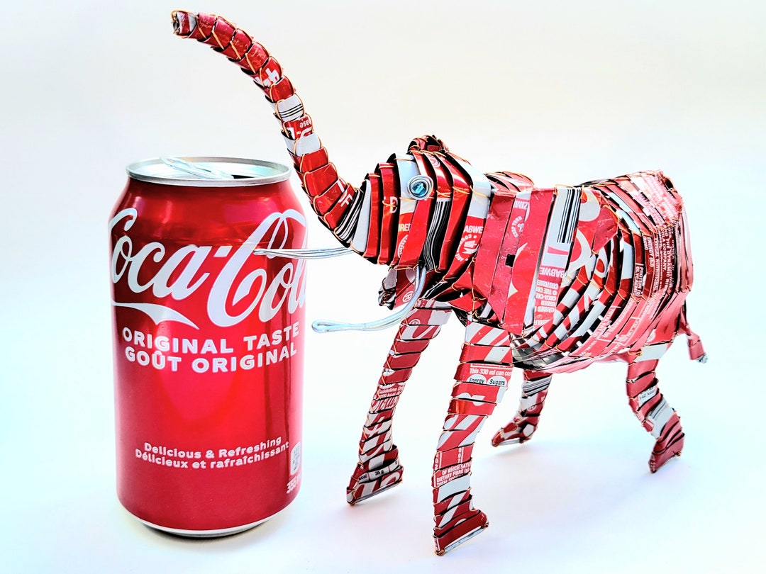 Soda Can Elephants, Upcycled Aluminum Can Art, Recycled Elephant Tin ...