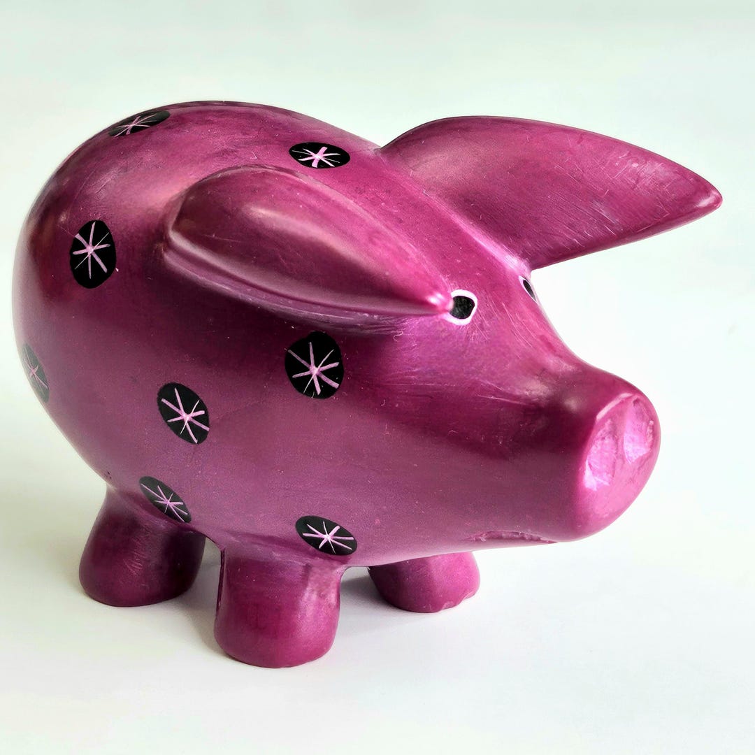 Curly Tailed Soapstone Pig, Hand Made Stone Pig Figurine, Pig Lover ...