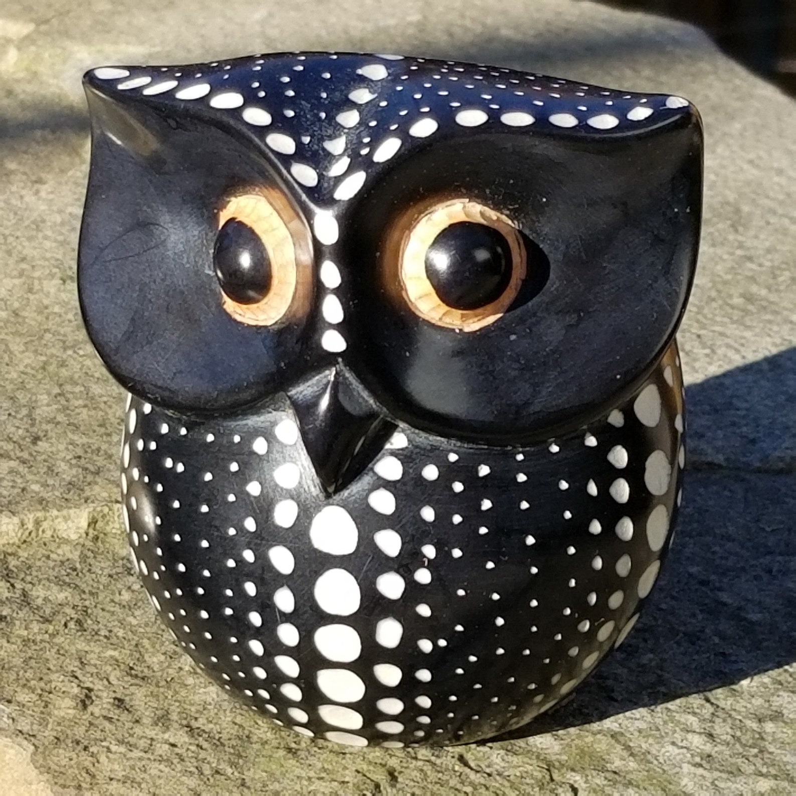 Polka Dot Soapstone Owl Owl Figurines Cute Owl Gifts Owl - Etsy