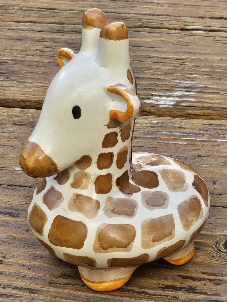 Hand-carved Giraffe Soapstone Figurine, Cute Giraffe Sculpture, Safari ...