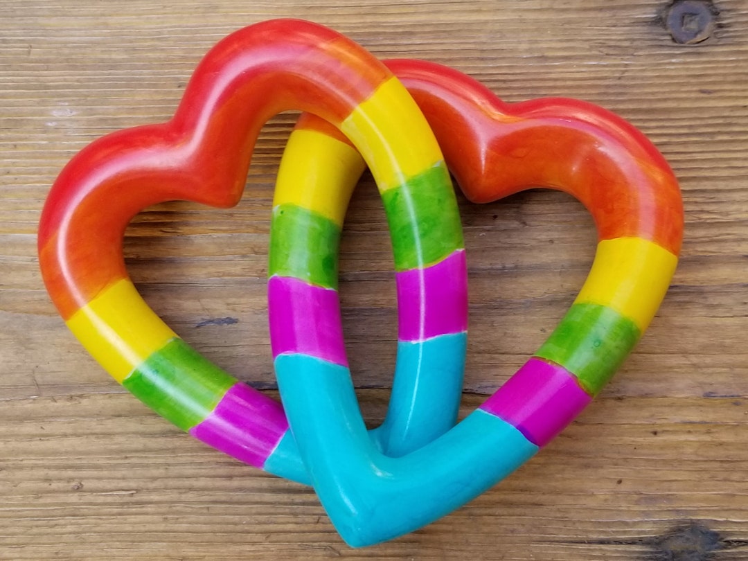 Kenyan Soapstone Interlocked Hearts: Handmade Soapstone Carvings ...