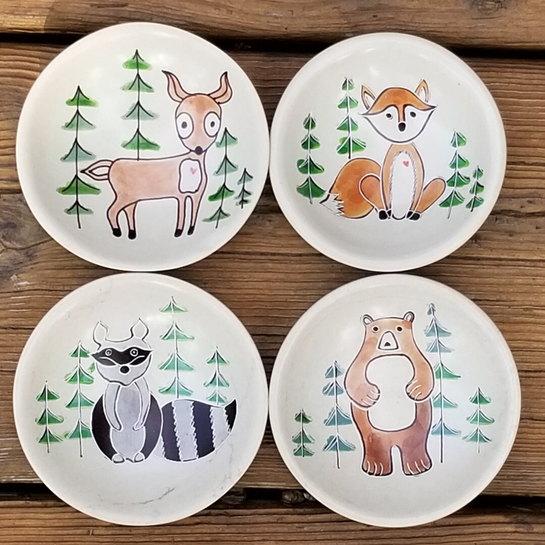 Ring Dish With Either a Deer, Fox, Raccoon or Bear: Forest Animal ...