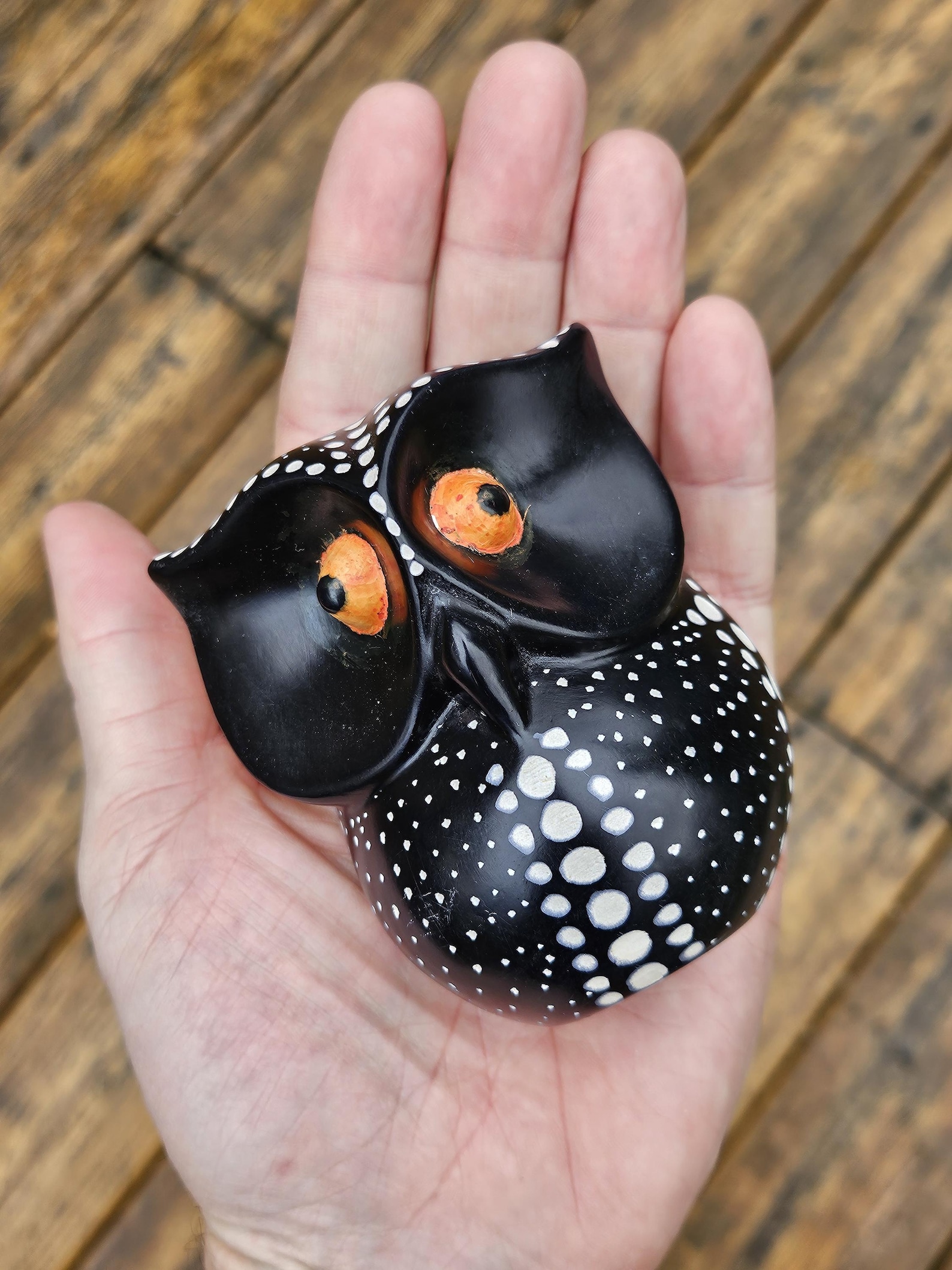 Polka Dot Soapstone Owl, Owl Figurines, Cute Owl Gifts, Owl Lover Gift ...