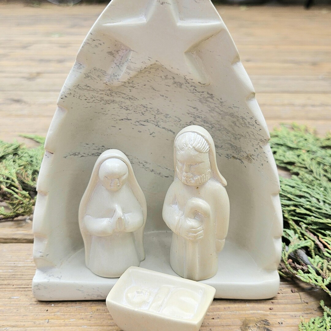 Handcrafted 4-piece Soapstone Nativity Set From Kenya, Fair Trade ...