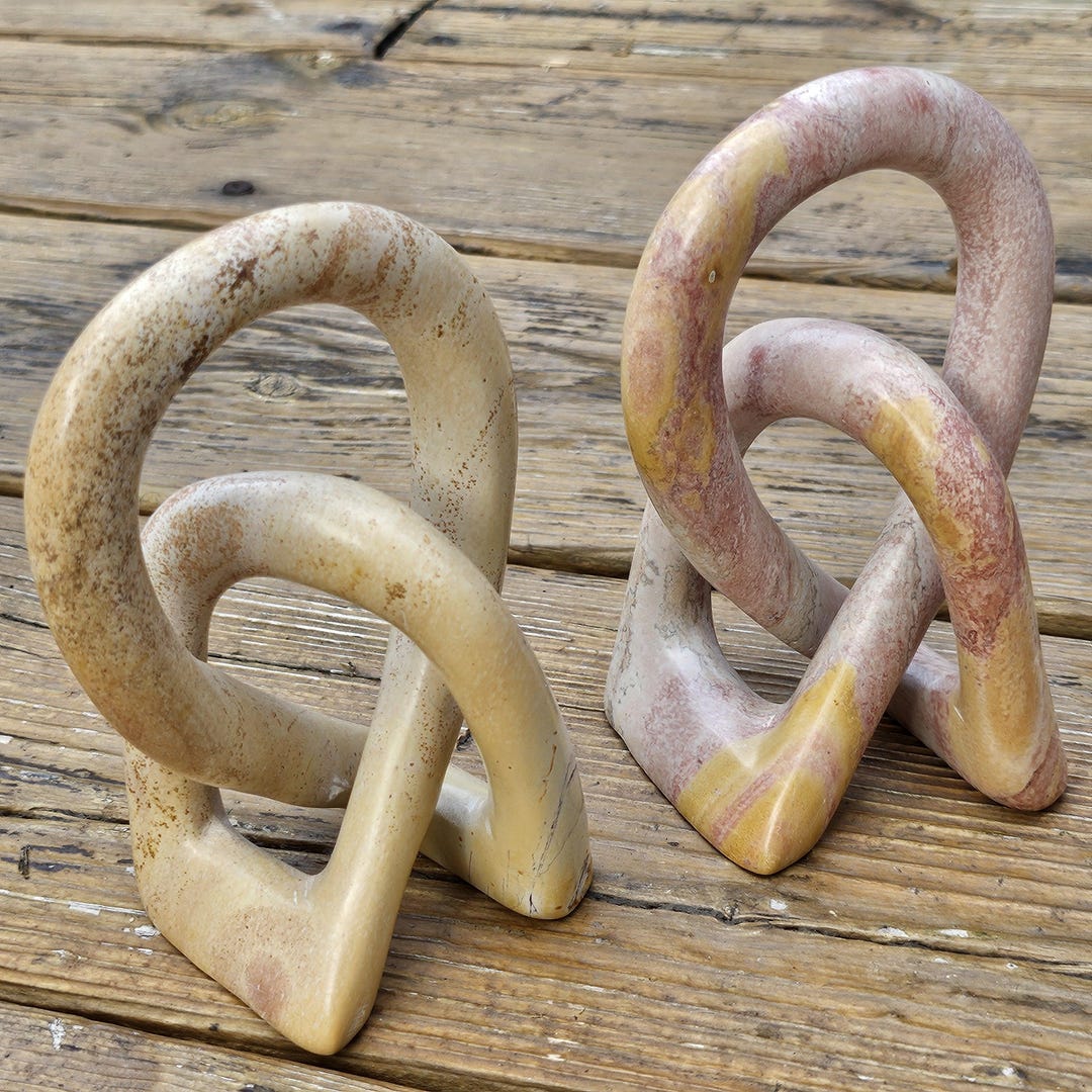 Love Knot, Infinity Knot, Wedding Knot, Hand Carved Stone Wedding Gift ...