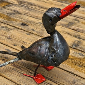 Recycled Metal Duck Sculpture, Upcycled Oil Drum Duck Garden Art ...