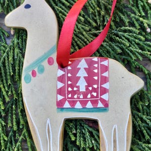 Llama Soapstone Christmas Ornaments in 3 Styles, Llama Tree Decorations ...