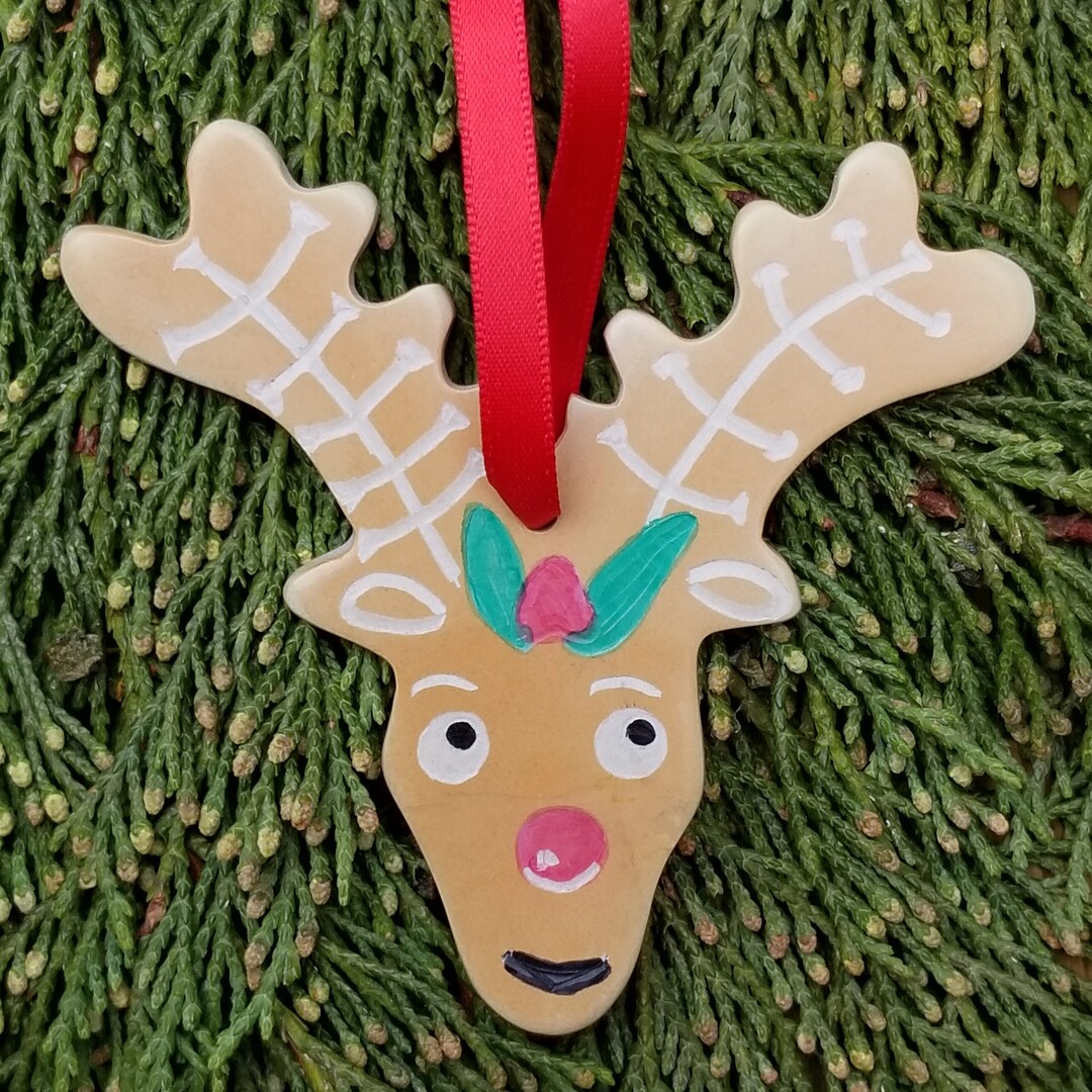 Handcarved Soapstone Reindeer Christmas Ornament Kenyan Artistry in ...