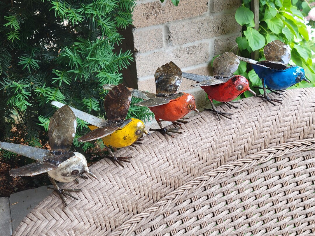 Unique Handmade Metal Finches From Zimbabwe - Metal Handcrafted Finch ...