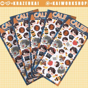 Caleb Vinyl Sticker Sheet - Etsy