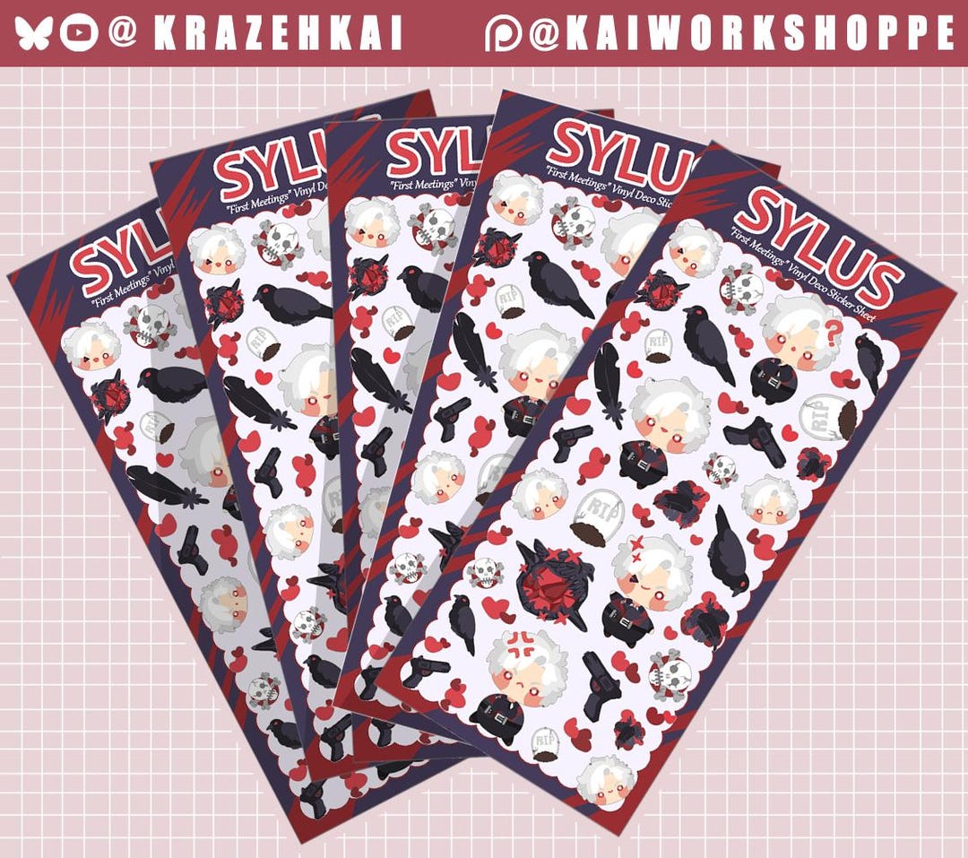 Sylus Vinyl Sticker Sheet - Etsy