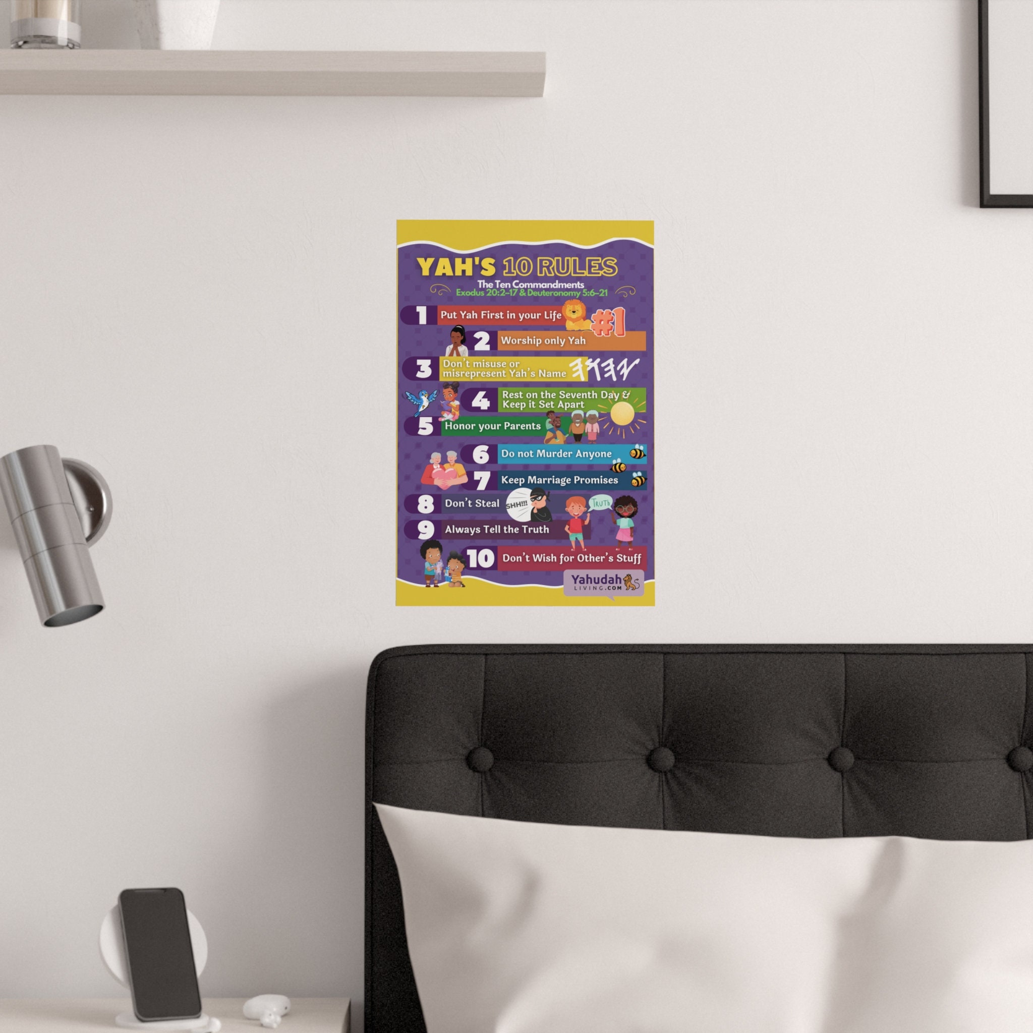 Yah's Ten Commandments (poster) - Etsy