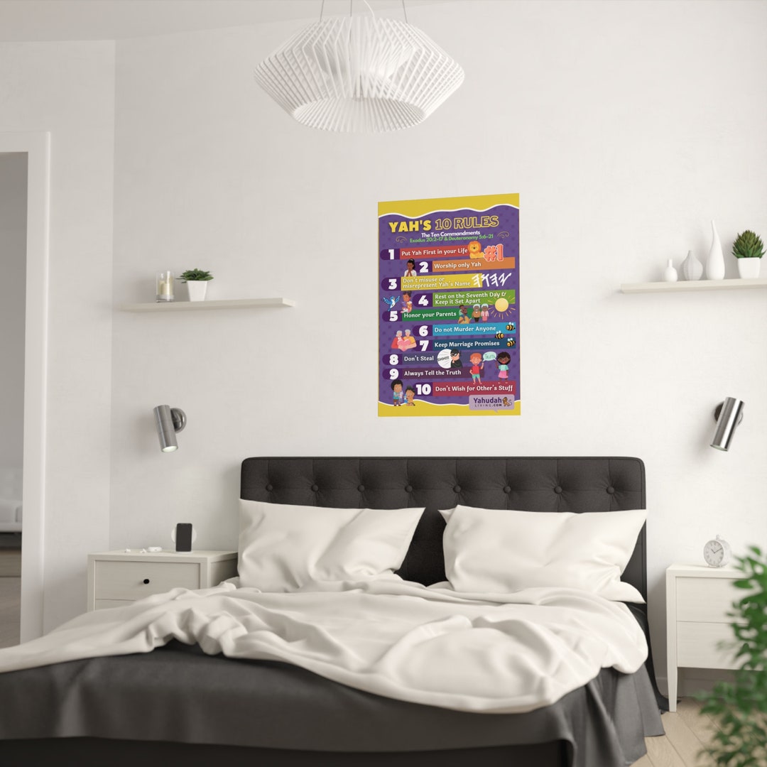 Yah's Ten Commandments poster - Etsy