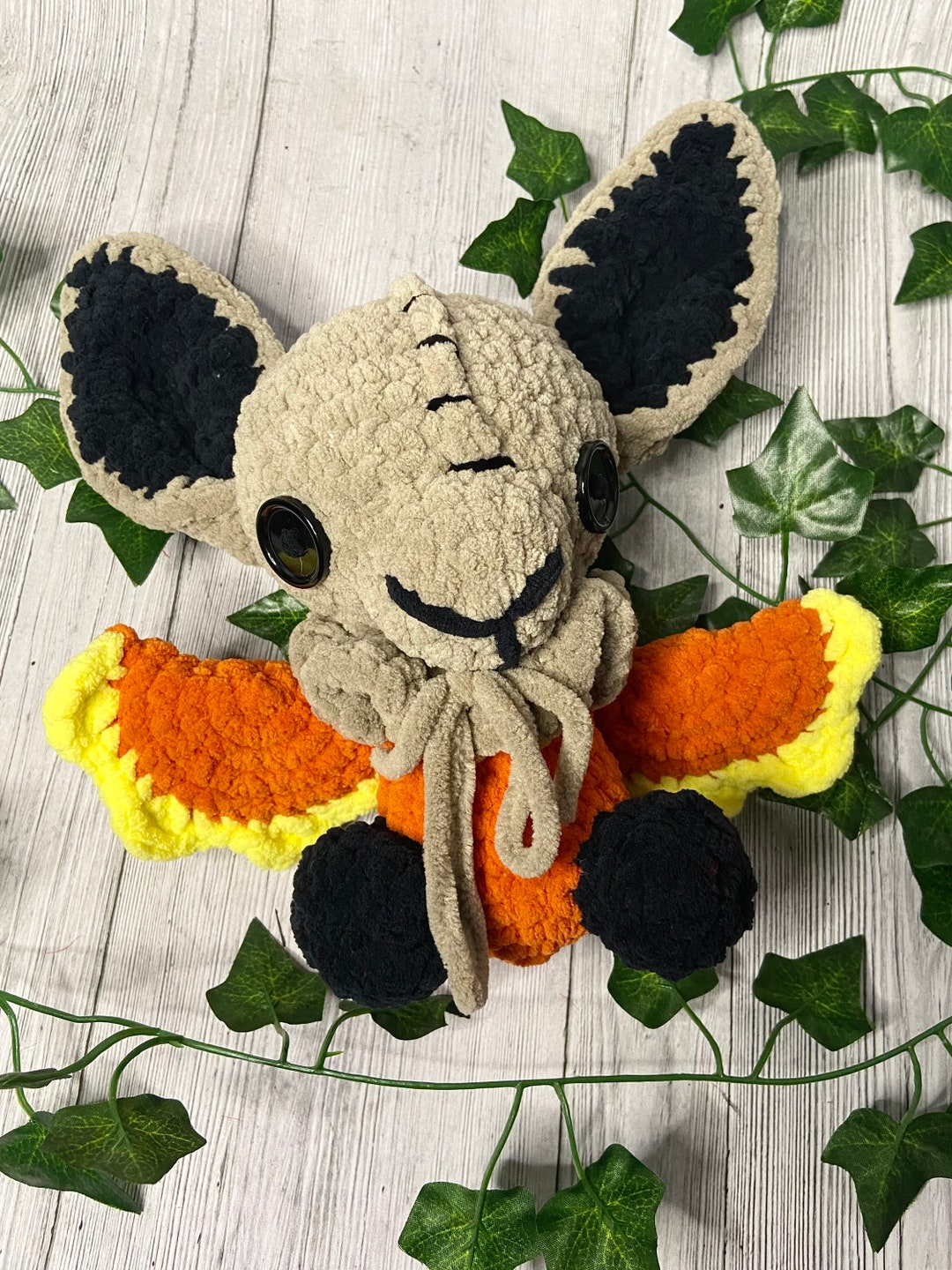 Crochet Burlap Slasher Inspired Bat Plushie | Horror Plushie | Crochet ...