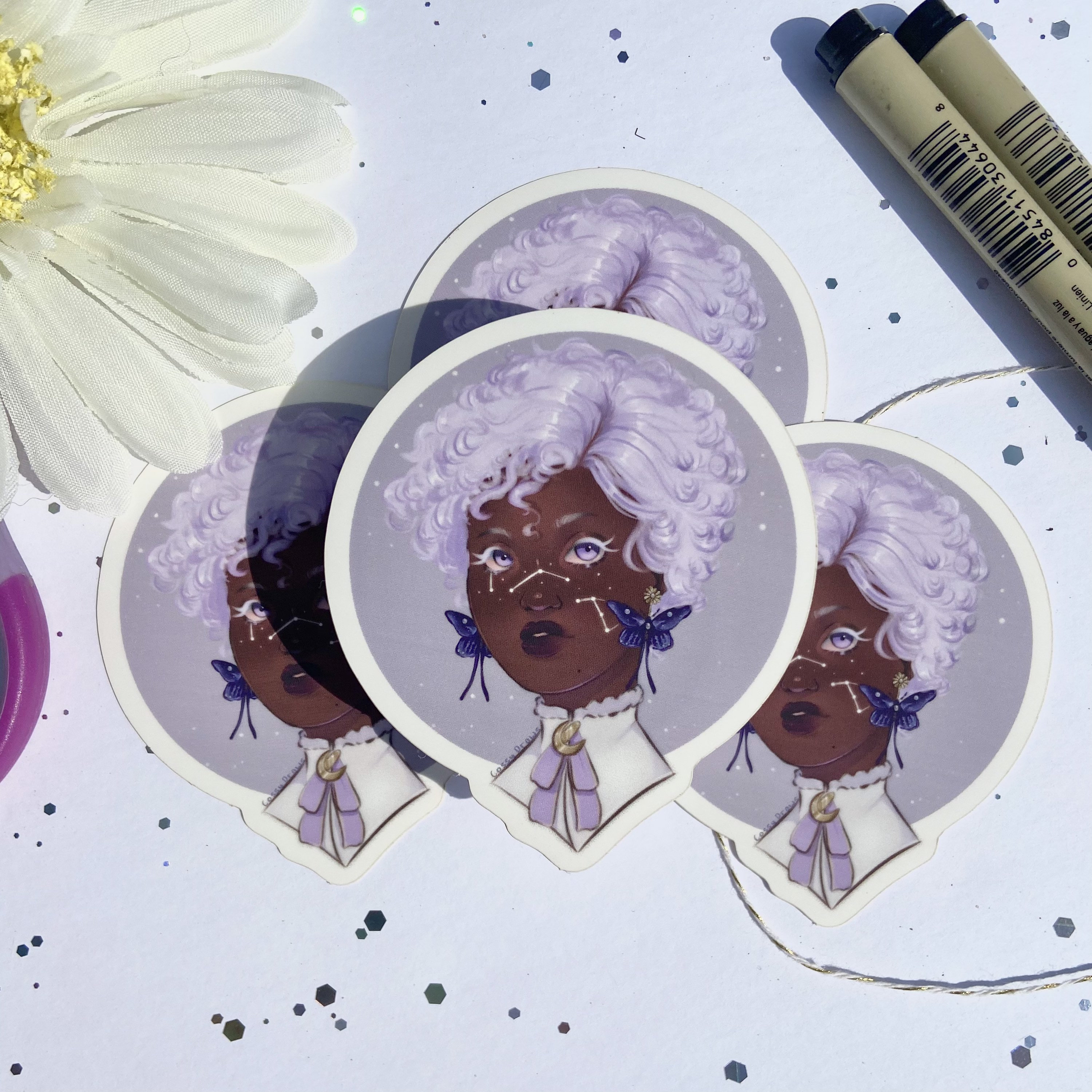 Starlight: 3 Matte Stickers Kawaii Sticker Cute Die Cut Stickers Cute ...